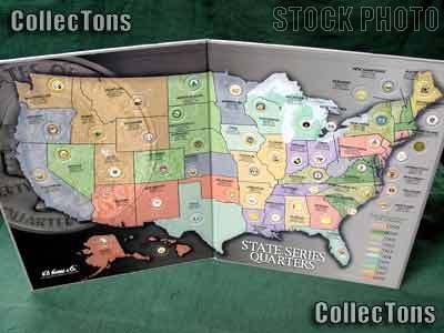H.E. Harris 50 State Quarter Map