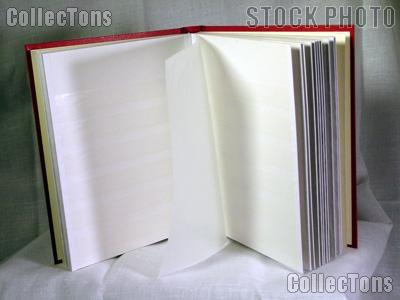 Stamp Stockbook 32-White Page Stamp Album Lighthouse L2/16 Burgundy