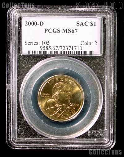 2000-D Sacagawea Golden Dollar in PCGS MS 67