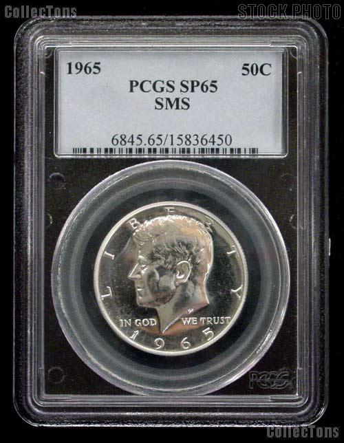 1965 SMS Kennedy Half Dollar in PCGS SP 65