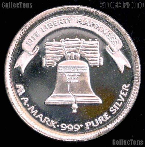 1-Ounce .999 Fine SILVER Rounds - A-Mark