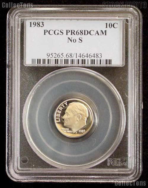 1983 Roosevelt Dime Rare No S Mintmark Proof in PCGS PR 68 DCAM No S
