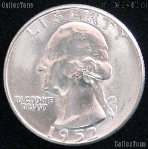 1952 Washington Silver Quarters - BU from Original Roll