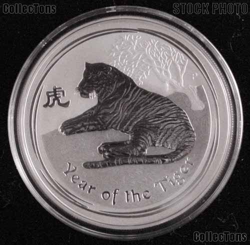 2010 Australian Year of the Tiger Silver Coin 1 oz .999 Pure Silver ...