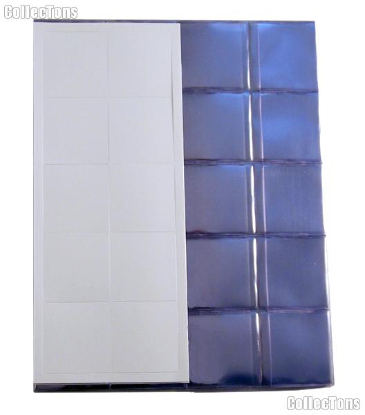 100 Double Pocket 2x2 Safety Coin Flips & Inserts in Sheets