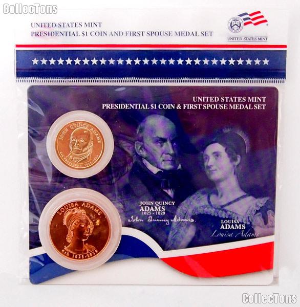 John Quincy & Louisa Adams US Mint Presidential $1 Coin and First ...