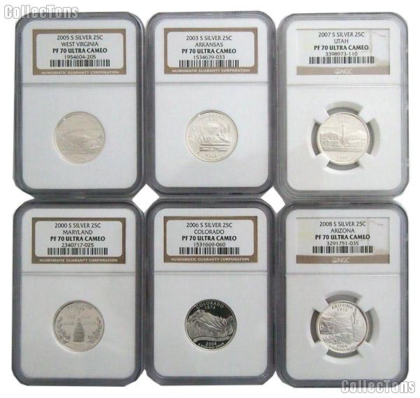 Silver State & Territory Quarter in NGC PF 70 ULTRA CAMEO Mixed Dates
