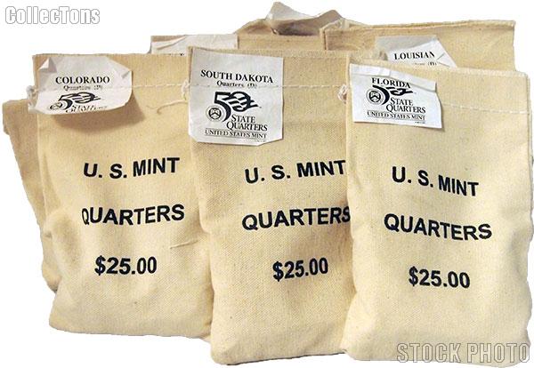 Random Pick Unopened $25 U.S. Mint Bag of 1999-2008 State Quarters ...