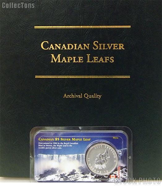 Canadian Silver Maple Leafs Starter Set Album and Coin by Littleton