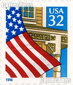 1996 Flag Over Porch 32 Cent US Postage Stamp Unused Booklet of 10 ...