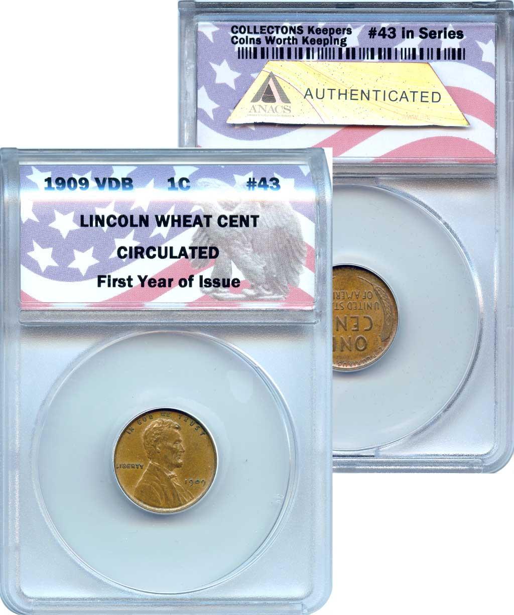 CollecTons Keepers #43: 1909 VDB Lincoln Wheat Cent Certified in ...