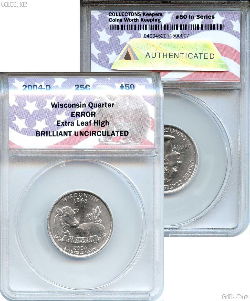 CollecTons Keepers #50: 2004-D Wisconsin Quarter, Extra Leaf High ...
