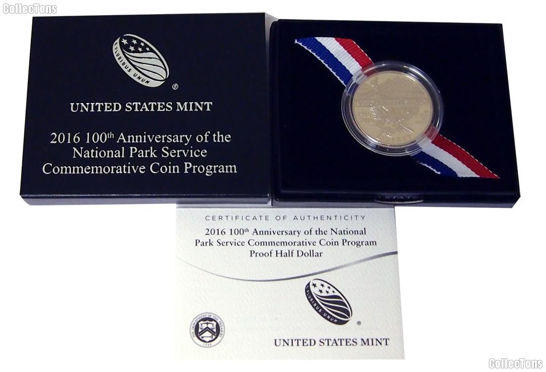 2016-S National Park Service 100th Anniversary PROOF Commemorative Clad Half Dollar