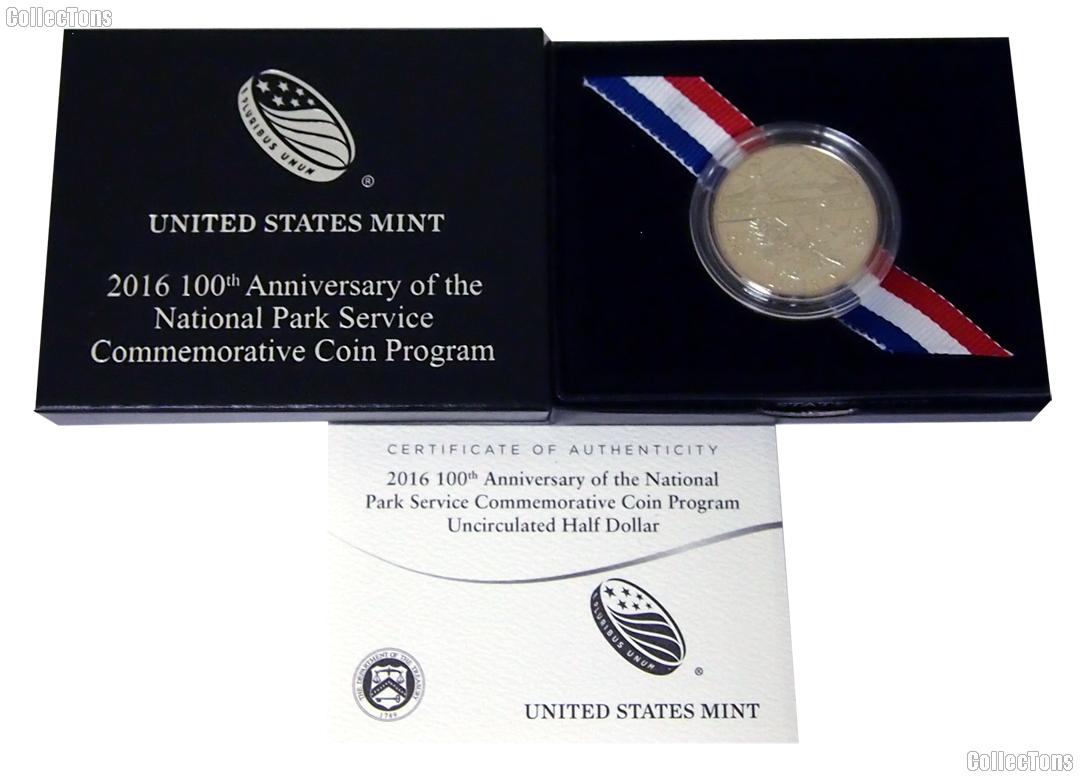 2016-D National Park Service 100th Anniversary Uncirculated Commemorative Clad Half Dollar