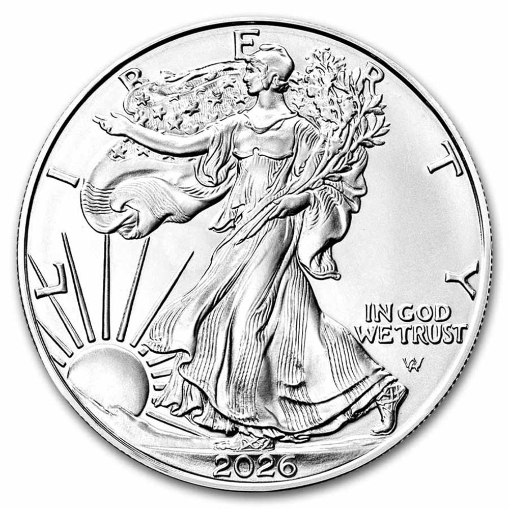 2026 American Silver Eagle Dollar BU 1oz Silver Uncirculated Coin - $134.99